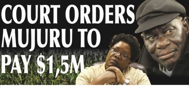COURT ORDERS MUJURU TO PAY $1,5M - herald
