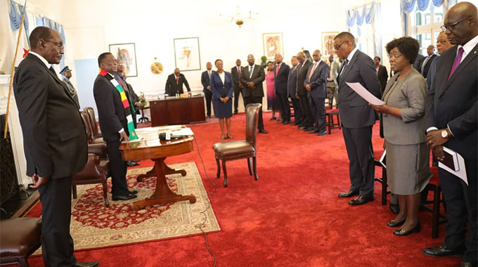 President Mnangagwa swears in Health Service, Public Service ...